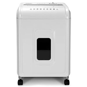 Aurora AU1262XA Anti-Jam 12-Sheet Crosscut Paper and CD/Credit Card Shredder, White/Gray