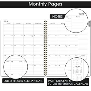 Planner 2023-2024 - Academic Planner 2023-2024 from Jul.2023 - Jun.2024, 2023-2024 Planner Weekly & Monthly with Tabs, 8" x 10", Flexible Cover, Thick Paper, Twin-Wire Binding, Perfect Daily Organizer - Black