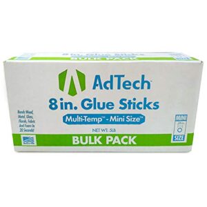 AdTech 8 inch Mini Hot Glue Sticks, Clear