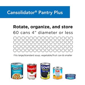 Cansolidator Pantry Plus Stores 60 cans | Rotate Cans First in First Out | Canned Food Organizer for Pantry | Canned Food Storage | Organize Your Kitchen and Pantry