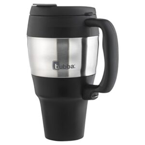 Bubba Brands Travel Mug with SnapSeal Spill-Proof Lid, Double-Wall Insulated Reusable Coffee Cup or Water Bottle with Bottle Opener, BPA-Free, Keeps Drinks Hot or Cold for Hours, 34oz Black