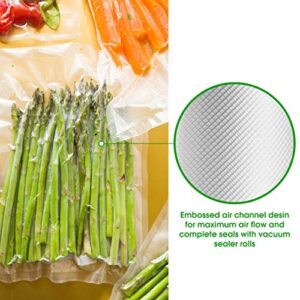 Vacuum-Sealer Rolls Food-Storage Bags for Food - 2 rolls 6"x10' and 2 rolls 8"x10' and 2 rolls 11"x10' Sous Vide cooking, Mircowave & Freezer Food Storage…