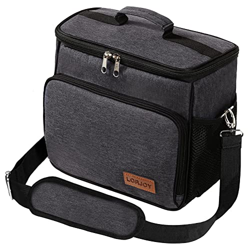 Insulated Lunch Box For Men Work Leakproof Lunch Bags For Adult With Shoulder Strap Reusable Freezable Lunchbox Women Cooler Tote Lunch Pail