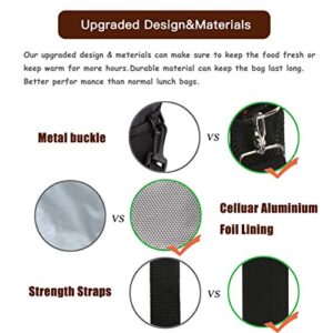 Insulated Lunch Box For Men Work Leakproof Lunch Bags For Adult With Shoulder Strap Reusable Freezable Lunchbox Women Cooler Tote Lunch Pail