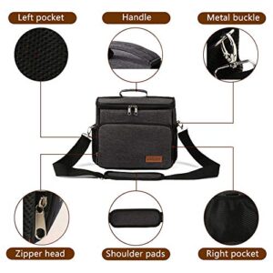 Insulated Lunch Box For Men Work Leakproof Lunch Bags For Adult With Shoulder Strap Reusable Freezable Lunchbox Women Cooler Tote Lunch Pail