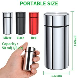 Portable Aluminum Storage Jar 3-Pack,Airtight Smell Proof Container , Metal Waterproof Small Bottle Multipurpose Container for Coffee & Teas, Herb Spices Container Screw-Top Lid Lock Odor