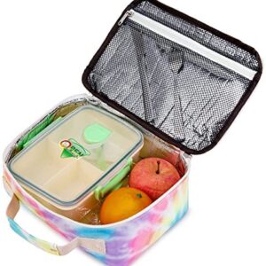 Kids Lunch Box Boys Girls Insulated Lunch Cooler Bag Reusable Lunch Tote Kit for School Travel (094 Tie Dye)