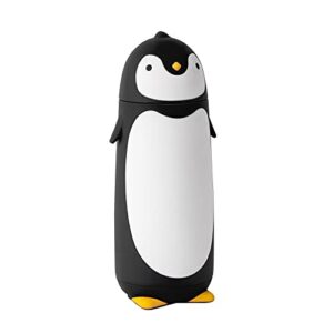 tomlff penguin stainless steel vacuum thermos travel mug tea water bottle coffee flask (black)