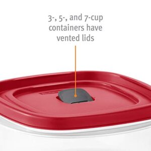 Rubbermaid Easy Find Lids 5-Cup Food Storage and Organization Container, Racer Red