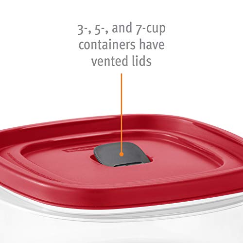 Rubbermaid Easy Find Lids 5-Cup Food Storage and Organization Container, Racer Red