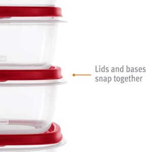 Rubbermaid Easy Find Lids 5-Cup Food Storage and Organization Container, Racer Red