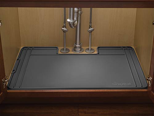 WeatherTech SinkMat Waterproof Under The Sink Cabinet Protection Mat, 34 by 22 Inches, Black