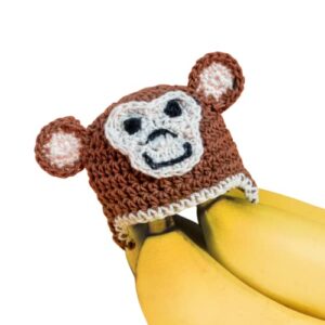 nana hats banana preserver | keep bananas fresher for longer | includes standard size bpa-free silicone cap with magnet | monkey