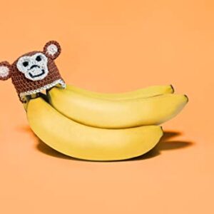 NANA HATS Banana Preserver | Keep Bananas Fresher for Longer | Includes Standard Size BPA-Free Silicone Cap with Magnet | Monkey