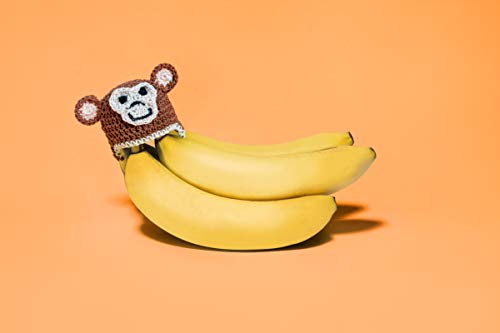 NANA HATS Banana Preserver | Keep Bananas Fresher for Longer | Includes Standard Size BPA-Free Silicone Cap with Magnet | Monkey