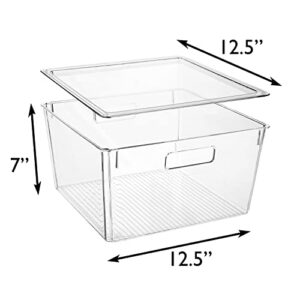 ClearSpace Plastic Storage Bins with Lids XL – Perfect Kitchen Organization or Pantry Storage – Fridge Organizer, Pantry Organization and Storage Bins, Cabinet Organizers