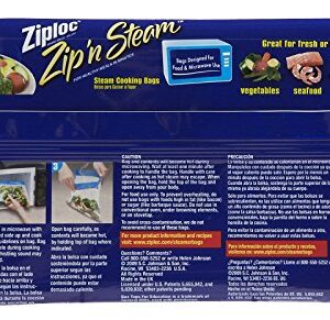 Ziploc Zip'N Steam Cooking Bags,10 Count (Pack of 2)