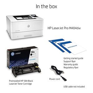 HP LaserJet Pro M404dw Wireless Monochrome Printer with built-in Ethernet & 2-sided printing (W1A56A)