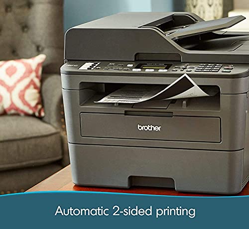 Brother MFC-L27 10DW Series Compact Wireless Monochrome Laser All-in-One Printer - Print Copy Scan Fax - Mobile Printing - Auto Duplex Printing - Print Up to 32 Pages/Min - ADF + HDMI Cable