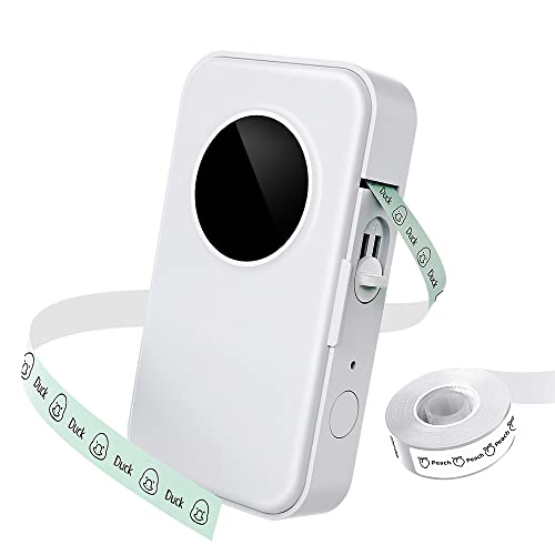 Phomemo Label Maker Machine with Tape, D35 Wireless Bluetooth Labels Maker Portable Mini Label Printer, Easy to Use with Smartphone Small Sticker Labeler Multiple Templates for Home Office organizing