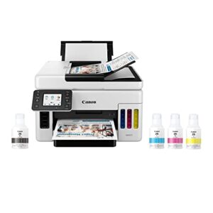 canon gx6021 all-in-one wireless supertank printer-for businesses [print, copy, scan and adf], white