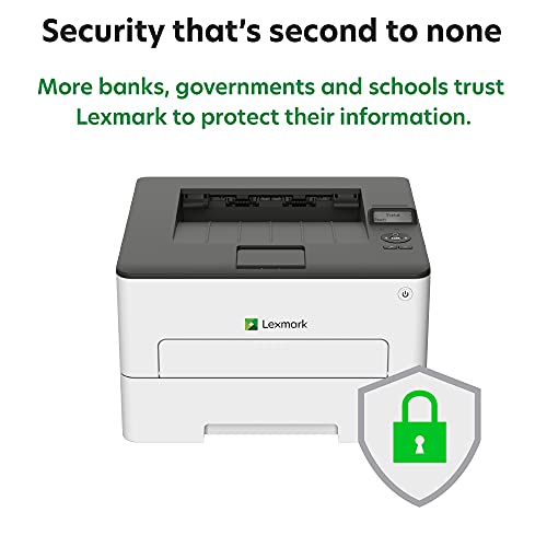 Lexmark B2236dw Monochrome Compact Laser Printer, Duplex Printing, Wireless Network capabilities (18M0100), White/ Gray, Small