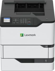 lexmark ms823dn monochrome laser printer for office, two-sided printing, print speed 65 ppm, 2.4 inch color lcd display, 1200 dpi, black/grey (50g0200)