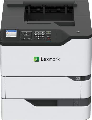 Lexmark MS823dn Monochrome Laser Printer for Office, Two-Sided Printing, Print Speed 65 ppm, 2.4 inch Color LCD Display, 1200 DPI, Black/Grey (50G0200)