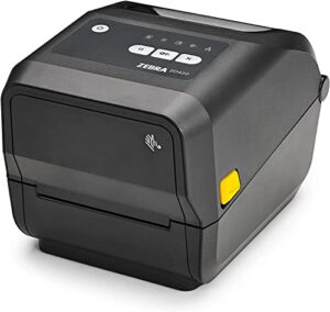 zebra zd420t 300dpi thermal transfer and direct thermal desktop printer, black – usb, usb host connectivity – 4″ print width, 4 ips, monochrome- zd42043-t, jttands printer_cable