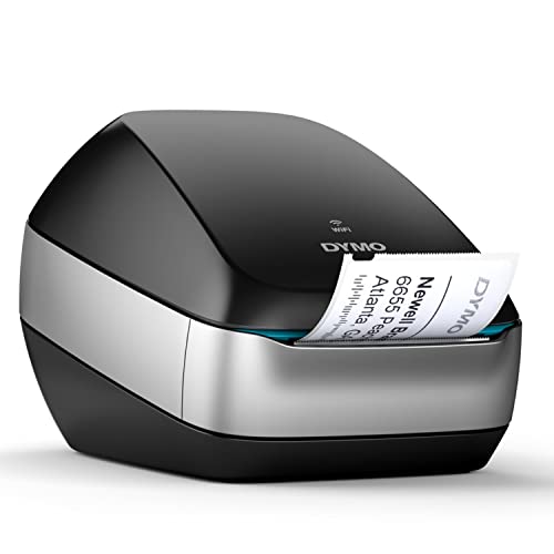 DYMO LabelWriter Wireless Label Printer, Black - USB 2.0 and Wi-Fi Connectivity - 600 x 300 dpi, Prints 71 Address Labels Per Minute, Direct Thermal Printing Technology