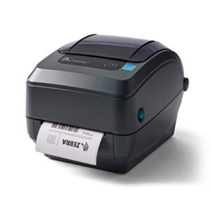 zebra gx420t thermal transfer desktop printer print width of 4 in usb serial and ethernet port connectivity gx42-102410-000