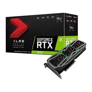 pny geforce rtx 3070 8gb xlr8 gaming revel epic-x rgb triple fan graphics card (renewed)