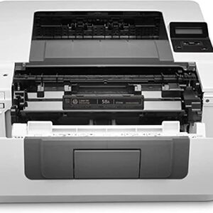 HP Laserjet Pro M404n Black and White Single-Function Wired Laser Printer, White - Print only - 2-line LCD Display, 40 ppm, 4800 x 600 dpi, Ethernet, Hi-Speed USB, Cbmoun Printer_Cable