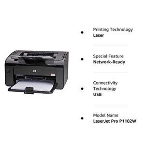 HEWCE658A - HP LaserJet Pro P1102W Laser Printer - Monochrome - 600 x 600 dpi Print - Plain Paper Print - Desktop (Renewed)