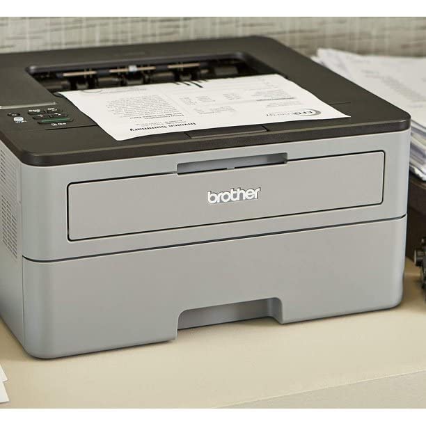 Brother HL_L23 Series Compact Monochrome Laser Printer, 32ppm, 250 Sheets, Wireless, Mobile Printing, Auto 2-Sided Printing, with MTC Printer Cable, Black