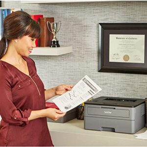 Brother HL_L23 Series Compact Monochrome Laser Printer, 32ppm, 250 Sheets, Wireless, Mobile Printing, Auto 2-Sided Printing, with MTC Printer Cable, Black