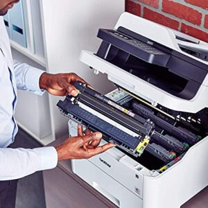 Brother Color MFC-L3750CDW All-in-One Digital Wireless Laser Printer - Print Copy Scan Fax - 24 ppm, 600 x 2400 dpi, Auto 2-Sided Printing, 50-Sheet ADF, 3.7" TFT Touchscreen LCD, Ethernet, BROAGE