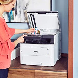 Brother Color MFC-L3750CDW All-in-One Digital Wireless Laser Printer - Print Copy Scan Fax - 24 ppm, 600 x 2400 dpi, Auto 2-Sided Printing, 50-Sheet ADF, 3.7" TFT Touchscreen LCD, Ethernet, BROAGE