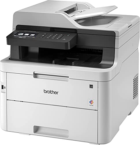 Brother Color MFC-L3750CDW All-in-One Digital Wireless Laser Printer - Print Copy Scan Fax - 24 ppm, 600 x 2400 dpi, Auto 2-Sided Printing, 50-Sheet ADF, 3.7" TFT Touchscreen LCD, Ethernet, BROAGE