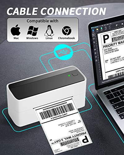 Phomemo Bluetooth Thermal Label Printer, Wireless Label Printer for Shipping Package & Small Business, 4x6 Address Label Printers, Thermal Printer Support iPhone, iPad, Mac, Windows, Android