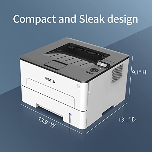 Pantum P3302DW Compact Black & White Laser Printer Wireless Ethernet and USB2.0 Capabilities, Auto Two-Sided Printing, Home Office Use (V4B15B)