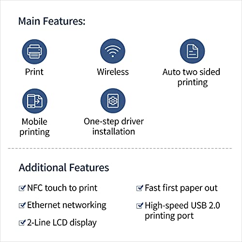 Pantum P3302DW Compact Black & White Laser Printer Wireless Ethernet and USB2.0 Capabilities, Auto Two-Sided Printing, Home Office Use (V4B15B)