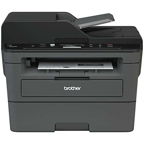 Brother DCP-L2550DWB All-in-One Wireless Monochrome Laser Printer - Print Scan Copy - 2400 x 600 dpi, 36 ppm, 128MB Memory, 250-Sheet, 50-Sheet ADF, Automatic Duplex Printing, CBMOUN Printer Cable