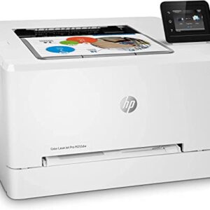 HP Color Laserjet Pro M255dw Wireless Laser Printer Single-Function, White - 22 ppm, 600 x 600 dpi, 8.5 x 14, Auto Duplex Printing, 2.7" Touchscreen, Ethernet, Cbmou Printer Cable