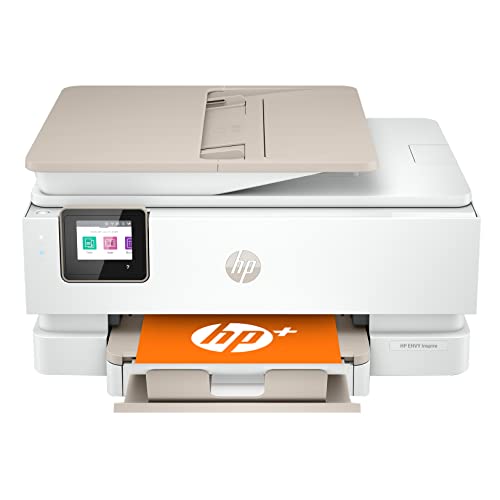 HP Envy Inspire 7958e All-in-One Wireless Color Inkjet Printer, Sandstone - Print Copy Scan - 2.7" Touchscreen Display, 22 ppm, 4800 x 1200 dpi, Auto 2-Sided Printing, 35-Page ADF