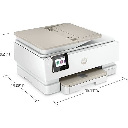 HP Envy Inspire 7958e All-in-One Wireless Color Inkjet Printer, Sandstone - Print Copy Scan - 2.7" Touchscreen Display, 22 ppm, 4800 x 1200 dpi, Auto 2-Sided Printing, 35-Page ADF