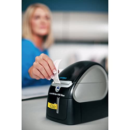 DYMO 1752267 LabelWriter 450 Duo Thermal Barcode Label Printer - USB 2.0 Connectivity - 71 Labels/min Print Speed, 300 dpi, 2.44" Label Width, Monochrome