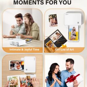 iDPRT 4'' x 6'' Photo Printer, Instant Photo Printer with 10 Sheets & 1 Ribbon, Full-Color Photo, AR Video Printing, Thermal Dye Sublimation, Thermal Photo Printer for Home Use, Support iOS Android