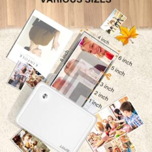 iDPRT 4'' x 6'' Photo Printer, Instant Photo Printer with 10 Sheets & 1 Ribbon, Full-Color Photo, AR Video Printing, Thermal Dye Sublimation, Thermal Photo Printer for Home Use, Support iOS Android