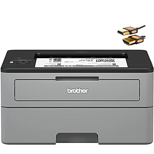 Brother HL-L2350DW Series Compact Wireless Monochrome Laser Printer - Mobile Printing - Auto Duplex Printing - Up to 32 Pages/min - Up to 250 Sheet Paper - 1-line LCD Display + HDMI Cable